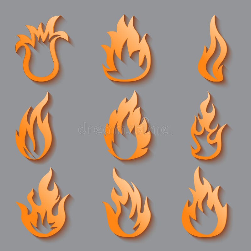 Fire flames. Collage. stock illustration. Illustration of fire - 38222696