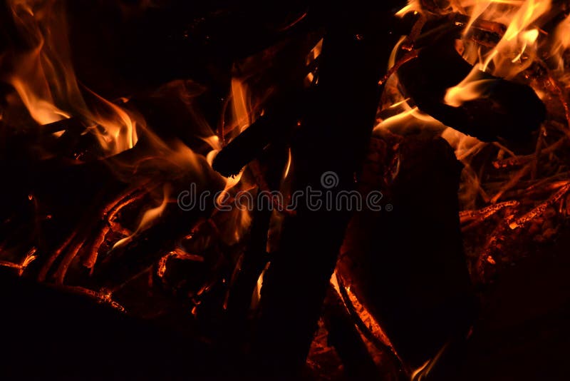Fire Flames Dancing in the Wind Stock Photo - Image of fireside ...