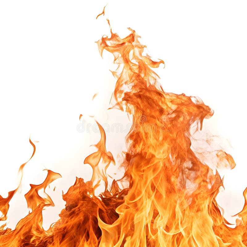 Fire Flames Effect Layer Isolated on White Stock Illustration ...