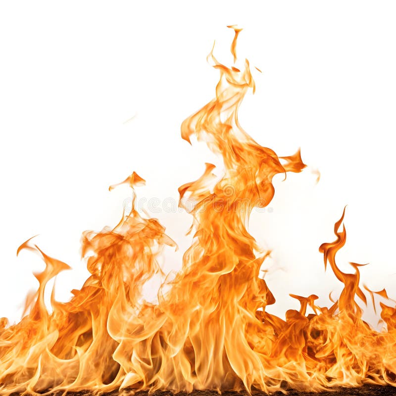 Fire Flames Effect Layer Isolated on White Stock Illustration ...