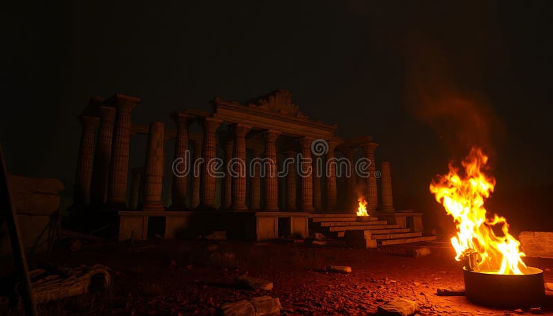 Fire Flames Explosion, Intense Heat and Burning Force Generative AI ...