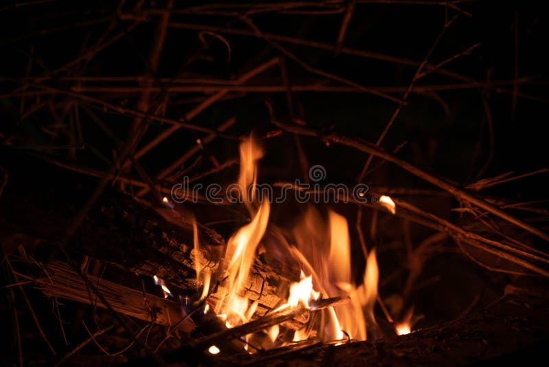 Fire and Flames. Flames and Burning Sparks Close Up, Fire Patterns ...