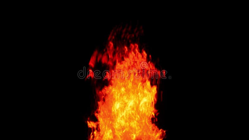 Inferno Burst Red Small Fire Flame in the Center of the Screen Isolated ...
