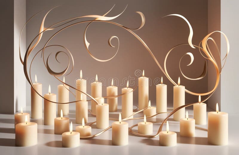 Fire and Flames Isolated Candle Flame Pattern Stock Illustration ...