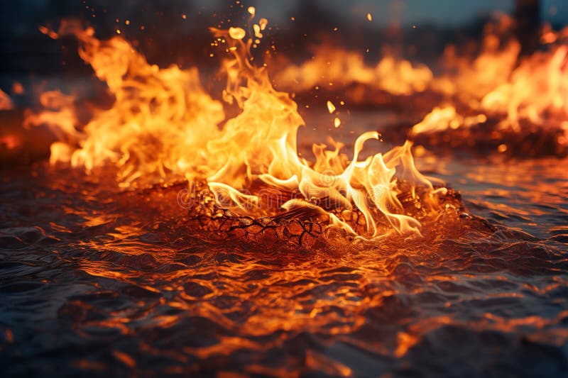 Fire, Flames Isolated. Design Element Stock Illustration - Illustration ...