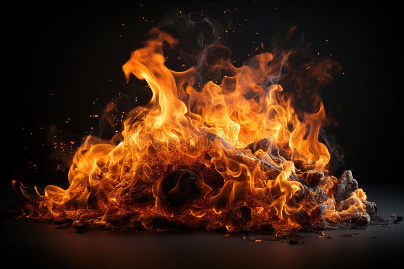 Fire, Flames Isolated. Design Element Stock Illustration - Illustration ...