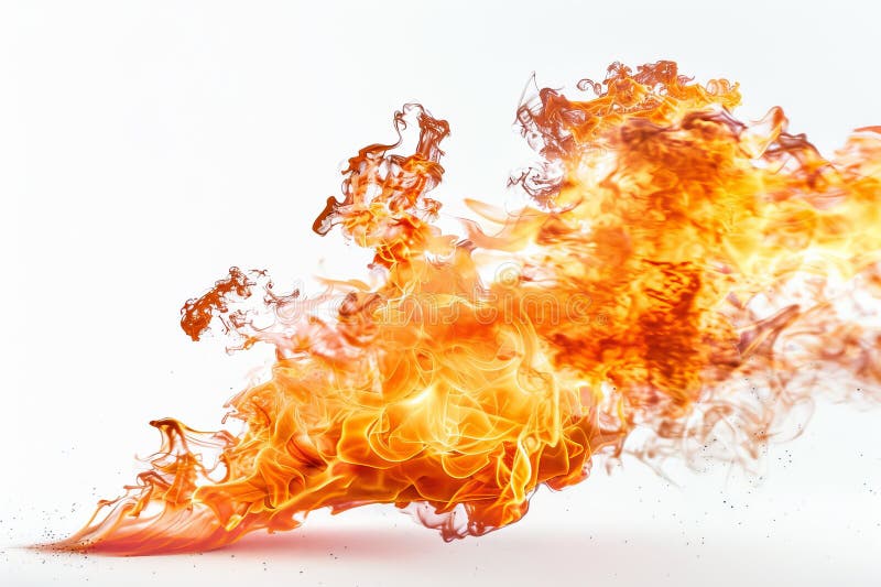 Orange Smoke Explosion on White Background Stock Photo - Image of white ...