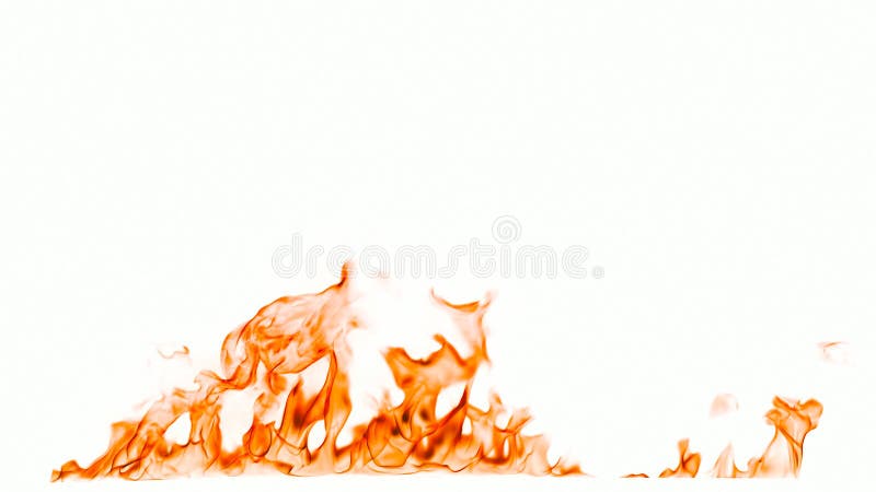 Fire Flames Isolated on White Background Stock Image - Image of ...