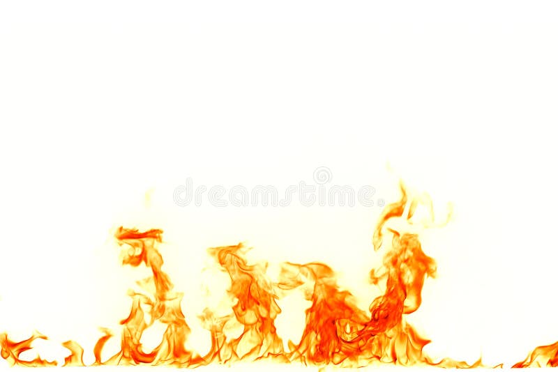 Fire Flames Isolated on White Stock Image - Image of design ...