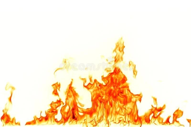 Fire Flames Isolated on White Stock Image - Image of heat, arson: 168674733