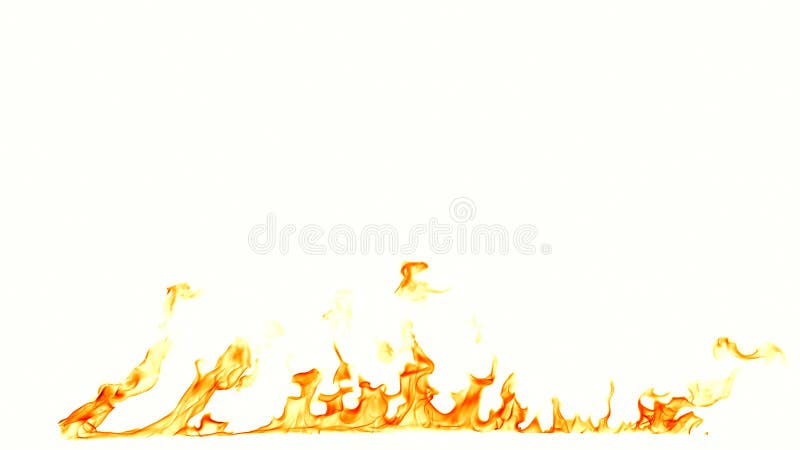 Fire Flames Isolated on White Stock Image - Image of explosion, danger ...