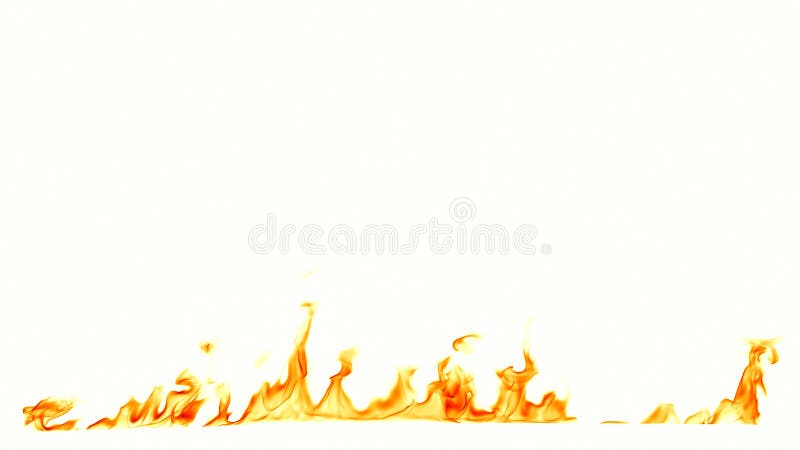 Fire Flames Isolated on White Stock Photo - Image of bonfire, color ...
