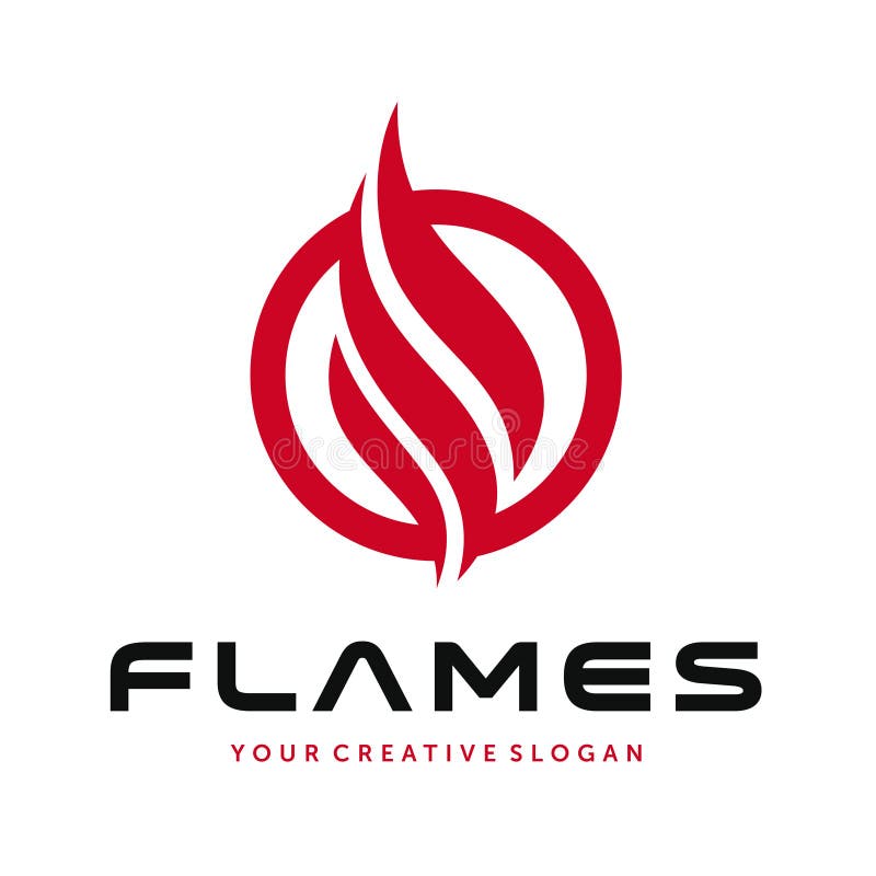 Fire Flames Logo Inspiration Vector Stock Vector - Illustration of ...