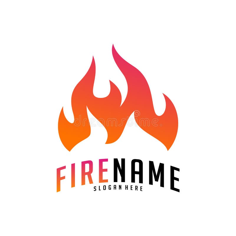 Fire Flames Logo Vector. Logo Design Inspiration Vector Icons Stock ...
