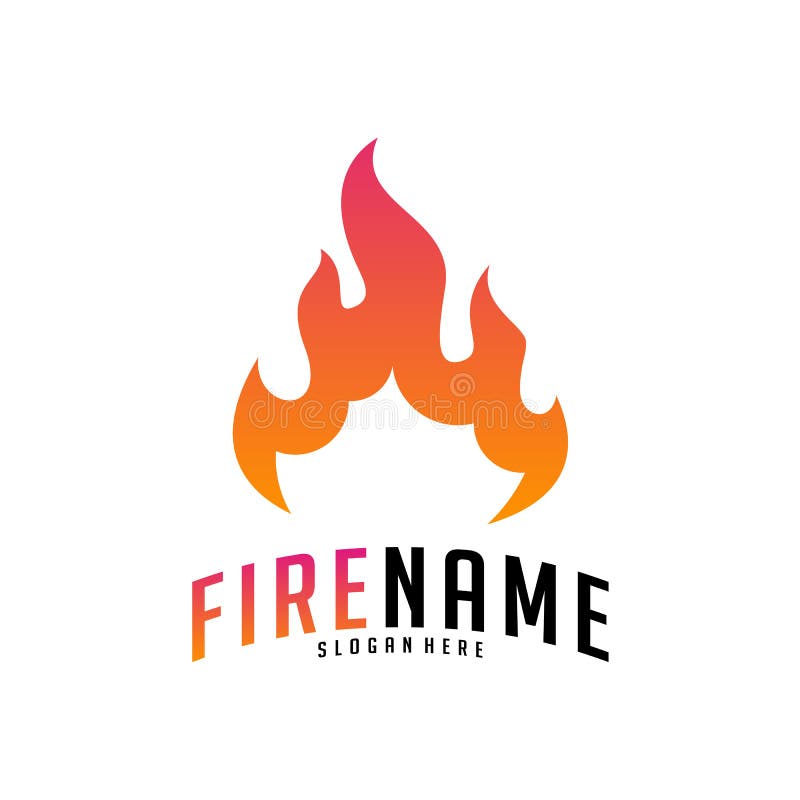 Fire Flames Logo Vector. Logo Design Inspiration Vector Icons Stock ...