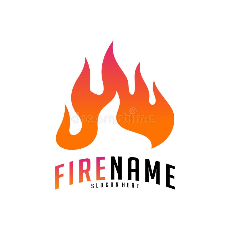 Fire Flames Logo Vector. Logo Design Inspiration Vector Icons Stock ...