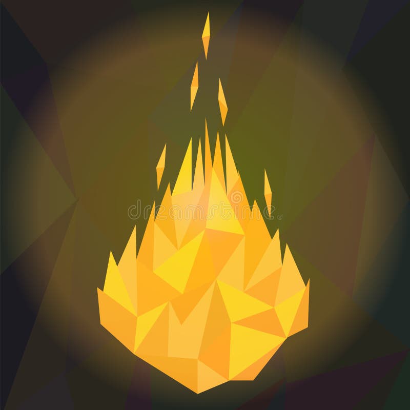 Fire flames low poly stock vector. Illustration of inferno - 76148007