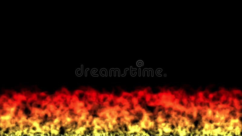 Fire Flames Moving on a Black Background Stock Video - Video of burn ...