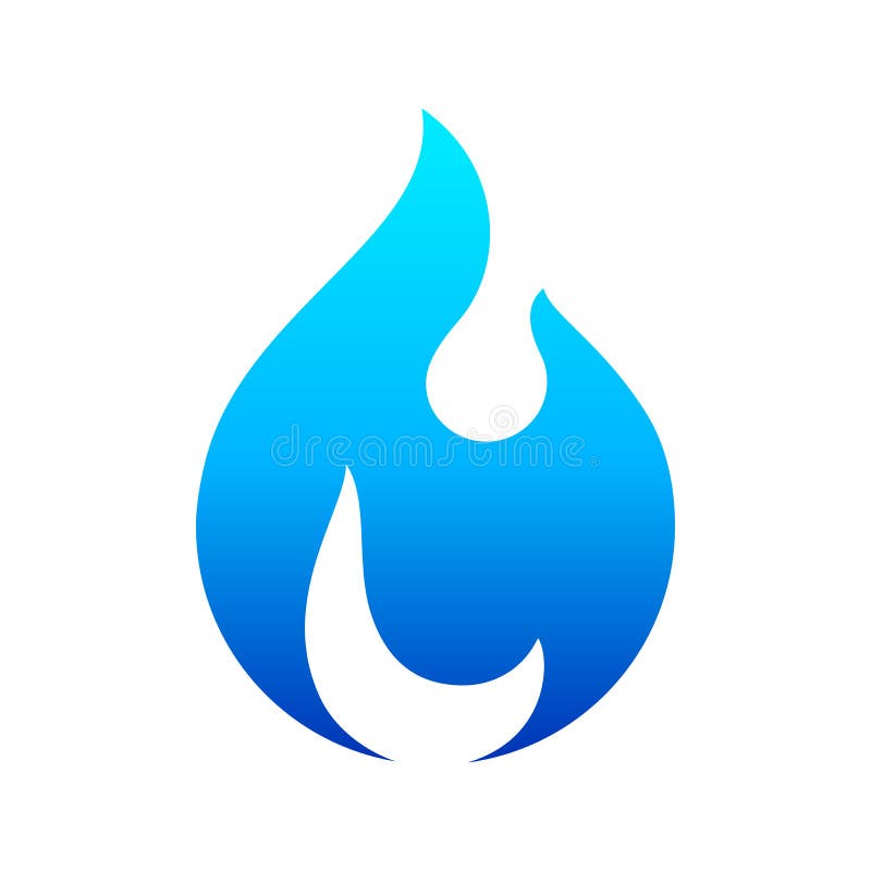 Fire Flames, New Blue Icon for You Stock Vector - Illustration of ...