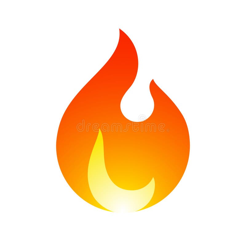 Fire Flames New Yellow Orange Icon Vector Stock Vector - Illustration ...