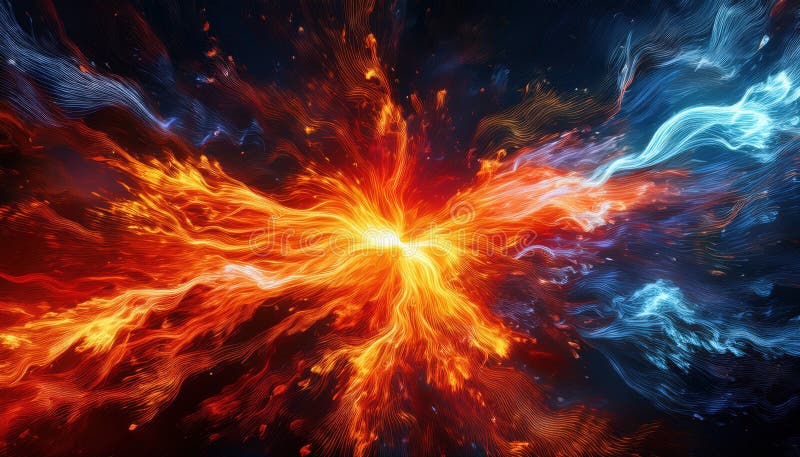 Fire and Flames Reaching High into the Sky Creating a Stunning Visual ...