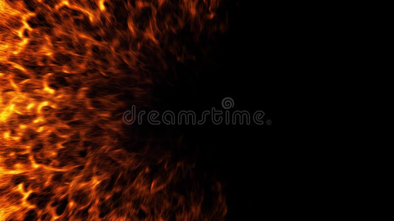 Burning Fire Line Frame on Black Background Stock Footage - Video of ...