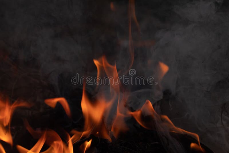 Fire flames and the smoke stock image. Image of deep - 171809439