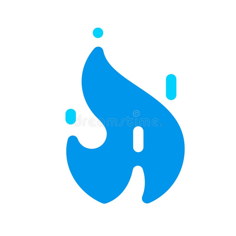 Fire Flames with Sparks New Blue Icon Stock Vector - Illustration of ...