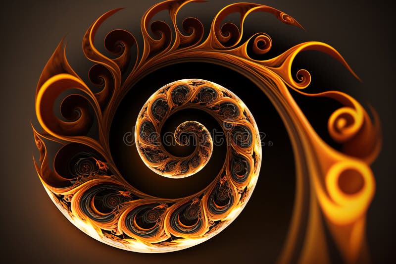 Fire Flames Swirl on Black Background. Flames of Fire Dark Background ...