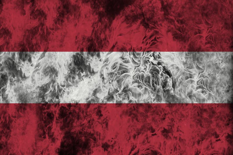 Fire Flames Texture or Background with Blending Austria Flag Stock ...