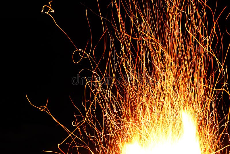 Trace of fire on black stock photo. Image of falling - 105156176