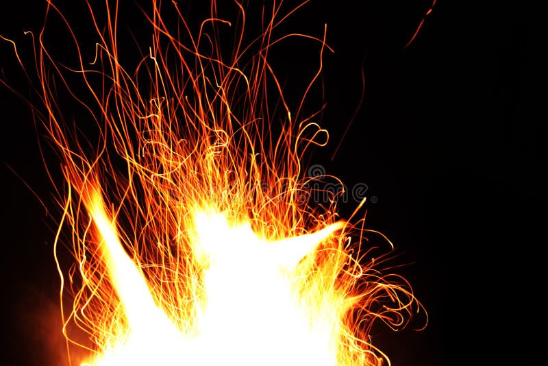 Fire Flames Track on a Black Background Stock Image - Image of abstract ...