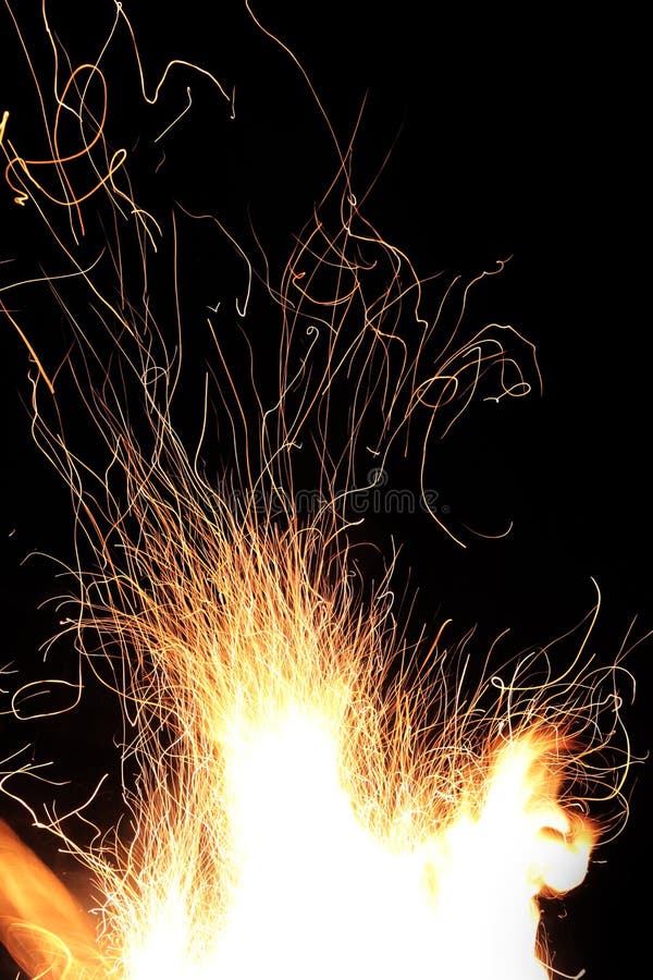 Fire Flames Track on a Black Background Stock Photo - Image of line ...