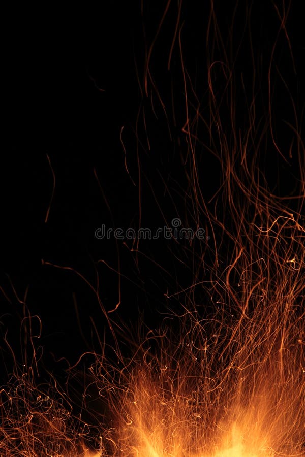 Fire Flames Track on a Black Background Stock Image - Image of abstract ...