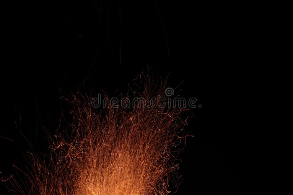 Fire Flames Track on a Black Background Stock Image - Image of fire ...