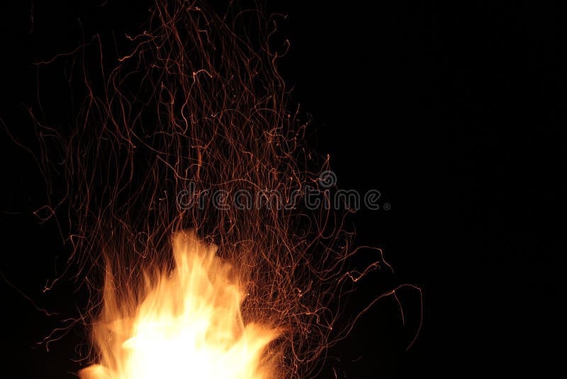 Fire Flames Track on a Black Background Stock Photo - Image of fire ...