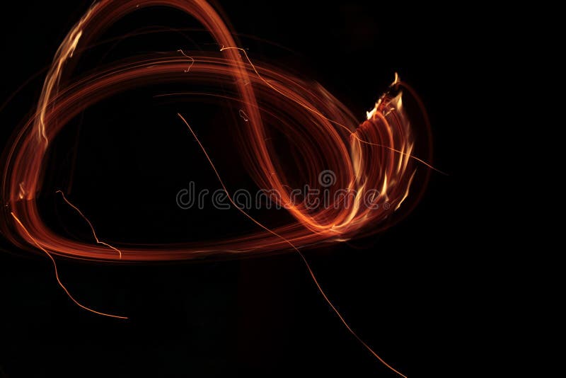 Fire Flames Track on a Black Background Stock Image - Image of wood ...