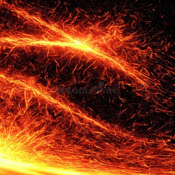 Fire flames in universe stock illustration. Illustration of burning ...