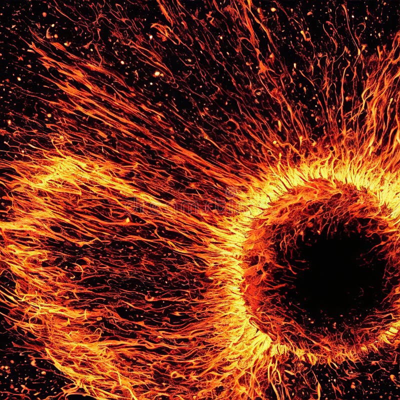 Fire flames in universe stock illustration. Illustration of astronomy ...