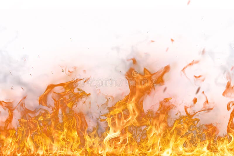 Fire Flames on White Background Stock Photo - Image of flame, bonfire ...