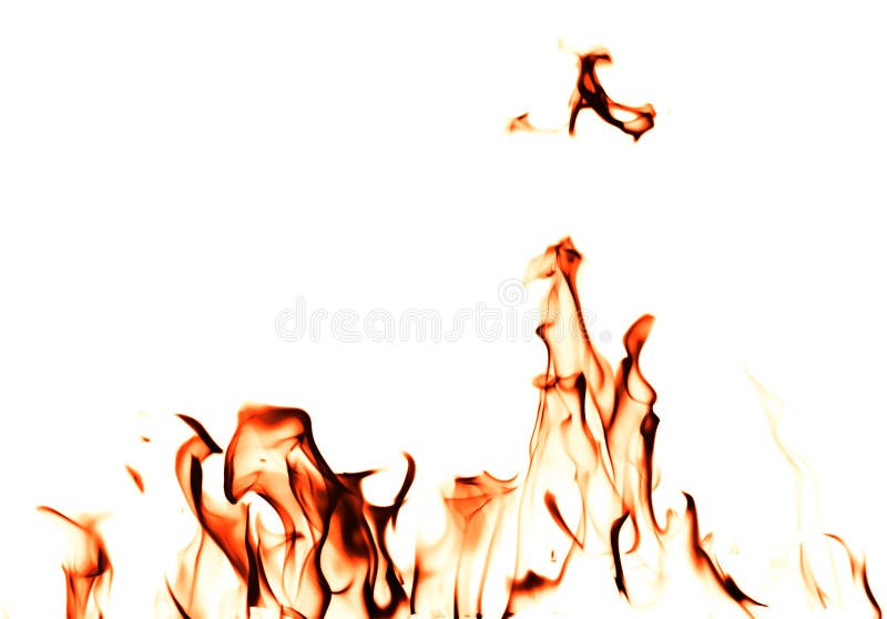 Fire Flames on a White Background Stock Image - Image of copy, blaze ...