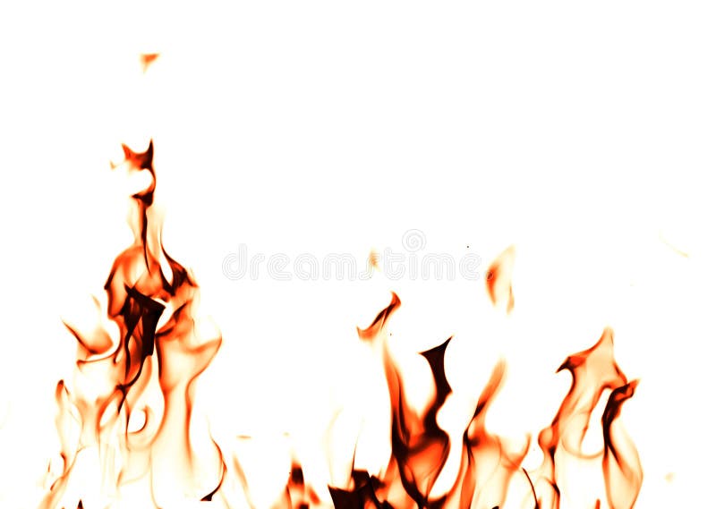 Fire Flames on a White Background Stock Photo - Image of cozy, motion ...