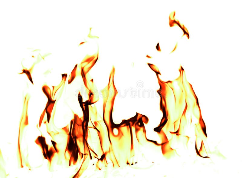 Fire Flames on a White Background Stock Photo - Image of backdrop ...