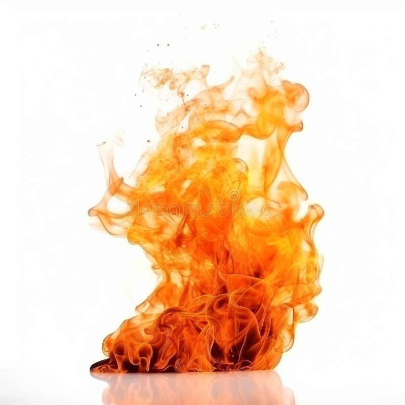 Fire Flames on White Background Stock Illustration - Illustration of campfire, energy: 276199266