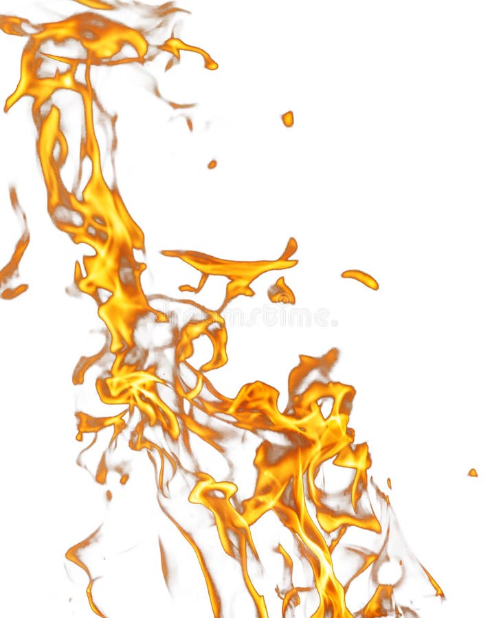 Fire Flames on a White Background Stock Image - Image of abstract ...