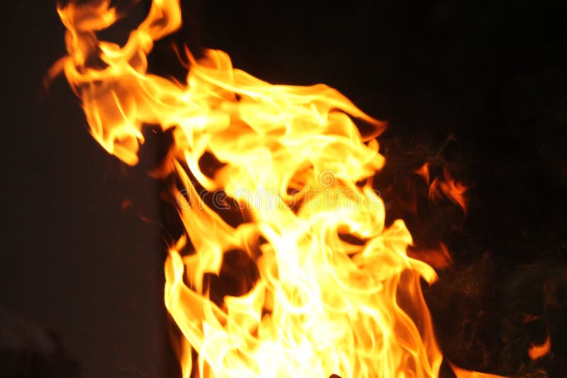 Fire Flames in Yellow Color Stock Photo - Image of color, yellow: 188199726