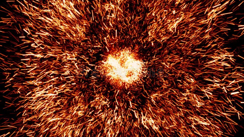 Fire Flamethrower Isolated on Black Background Stock Illustration ...