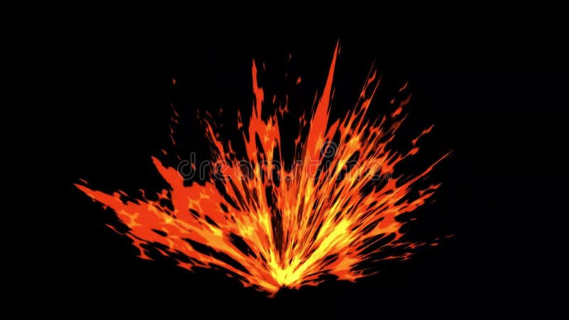 Fire Flash Energy Motion Graphics with Plain Black Background Stock ...