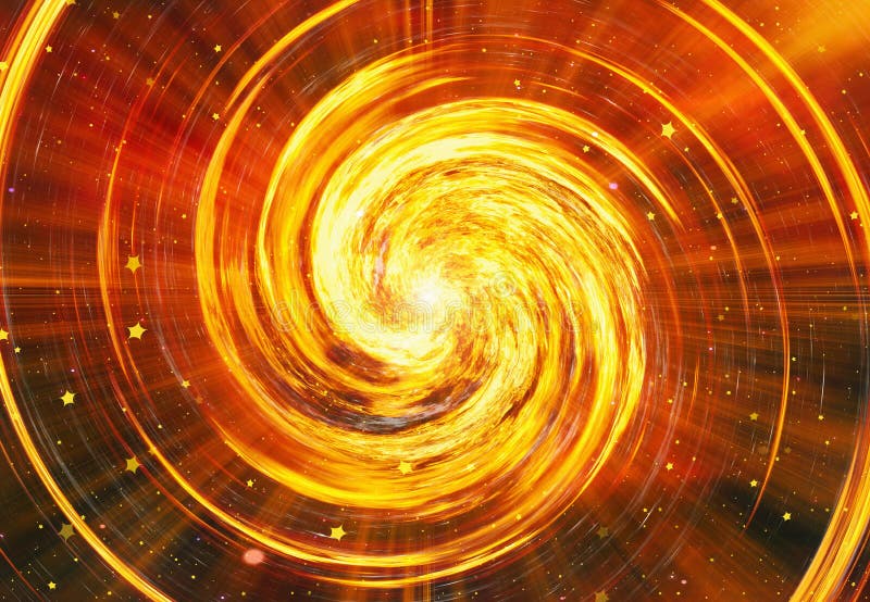 Fire Flash on Space Stars Background Stock Illustration - Illustration ...