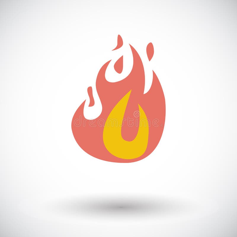 Fire flat icon stock vector. Illustration of graphic - 89755806